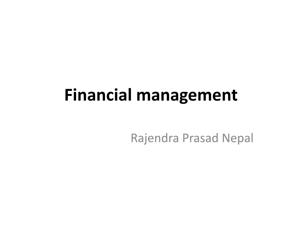 PPT - Financial management PowerPoint Presentation, free download - ID ...