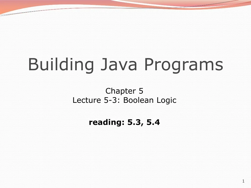 PPT - Building Java Programs PowerPoint Presentation, free download - ID:9604199