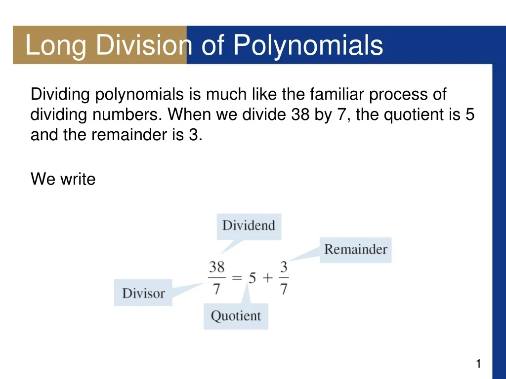 PPT - Polynomial Division Methods Explained PowerPoint Presentation ...