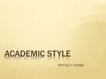 PPT - ACADEMIC WRITING STYLE PowerPoint Presentation, free download ...