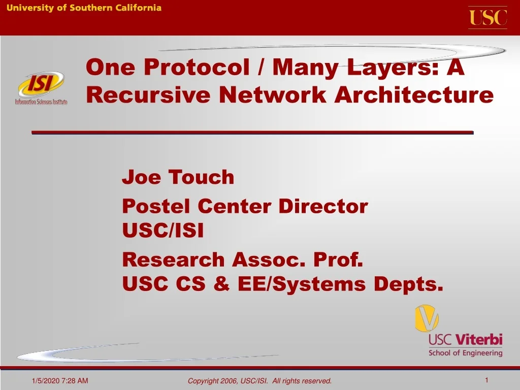 PPT - Recursive Network Architecture (RNA): One Protocol, Many Layers ...