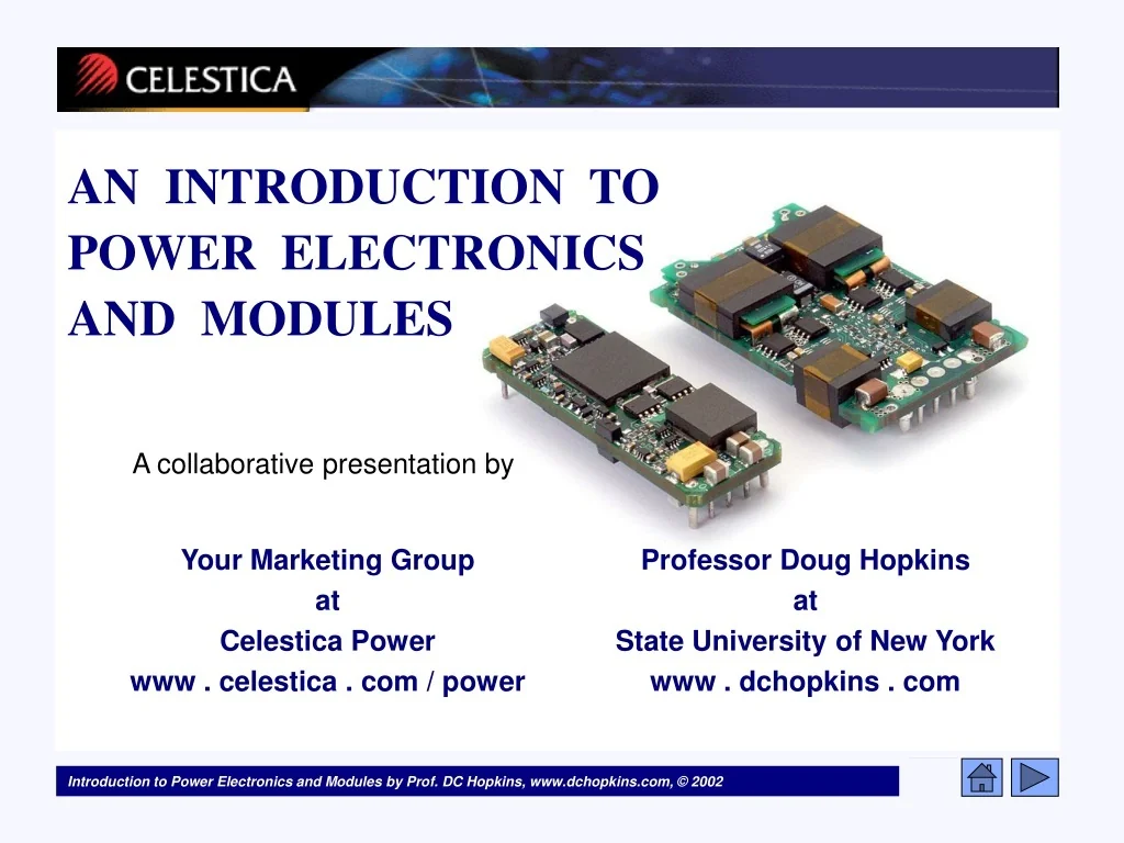 PPT - AN INTRODUCTION TO POWER ELECTRONICS AND MODULES PowerPoint ...