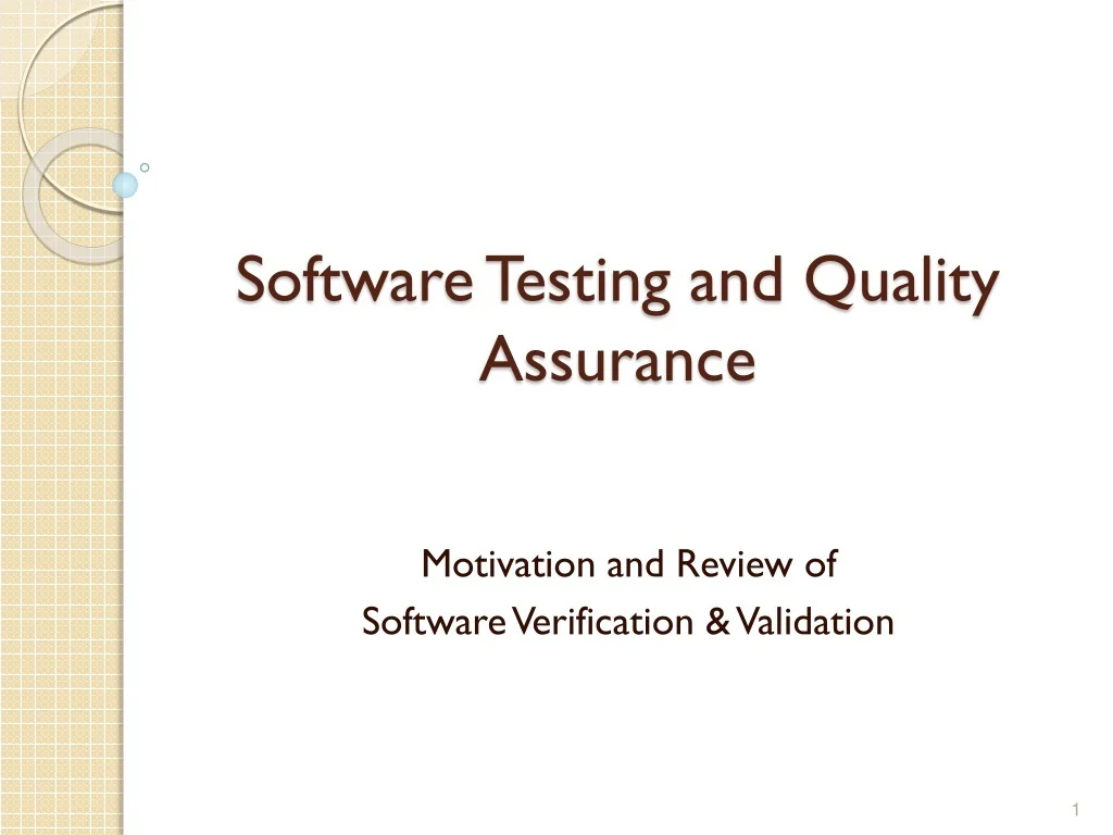 PPT - Software Testing and Quality Assurance PowerPoint Presentation ...