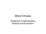 PPT - Word Choice PowerPoint Presentation, free download - ID:1251036