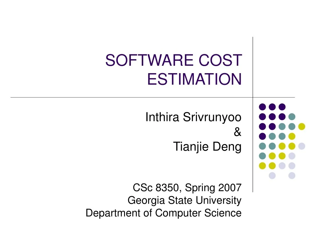 PPT - SOFTWARE COST ESTIMATION PowerPoint Presentation, free download ...