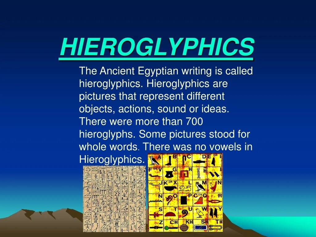 PPT - HIEROGLYPHICS PowerPoint Presentation, free download - ID:9610550