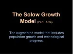 PPT - EDUCATION AND GROWTH: THE SOLOW MODEL WITH HUMAN CAPITAL ...