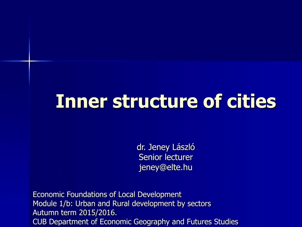 PPT - Inner structure of cities PowerPoint Presentation, free download ...