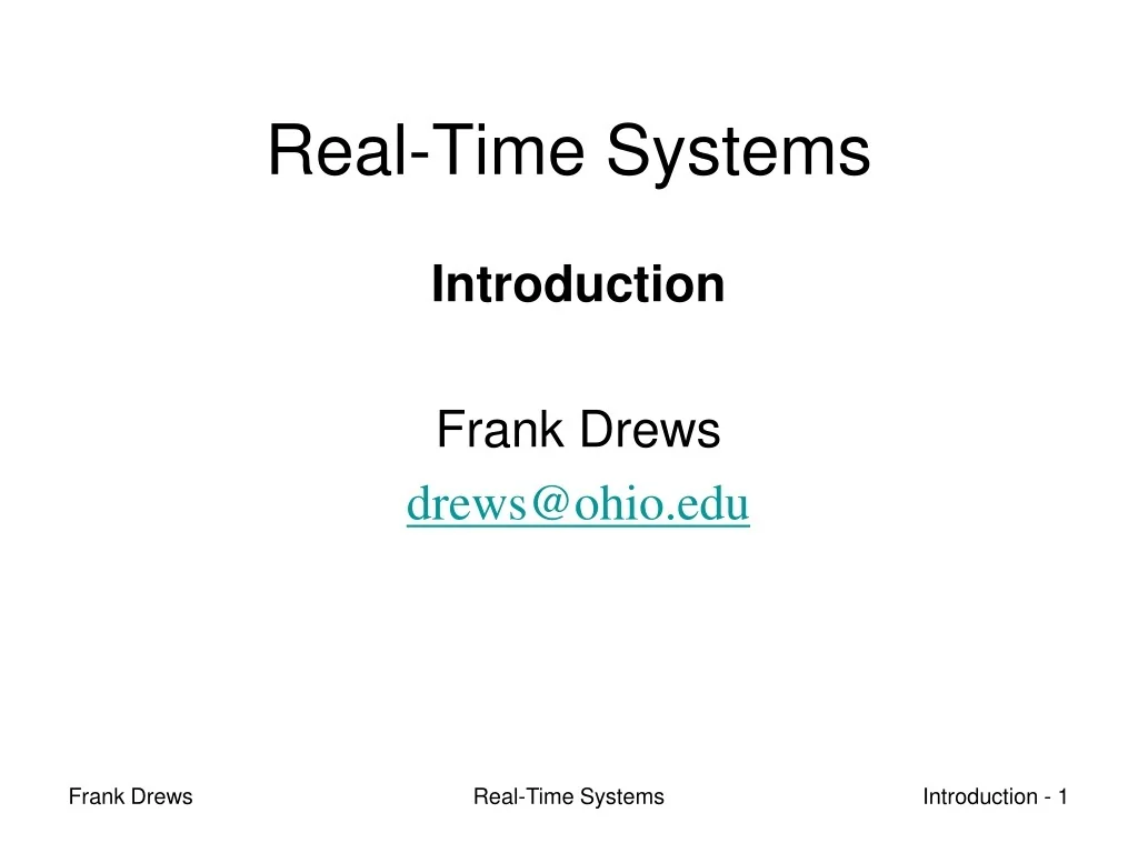 PPT - Real-Time Systems PowerPoint Presentation, free download - ID:9615611