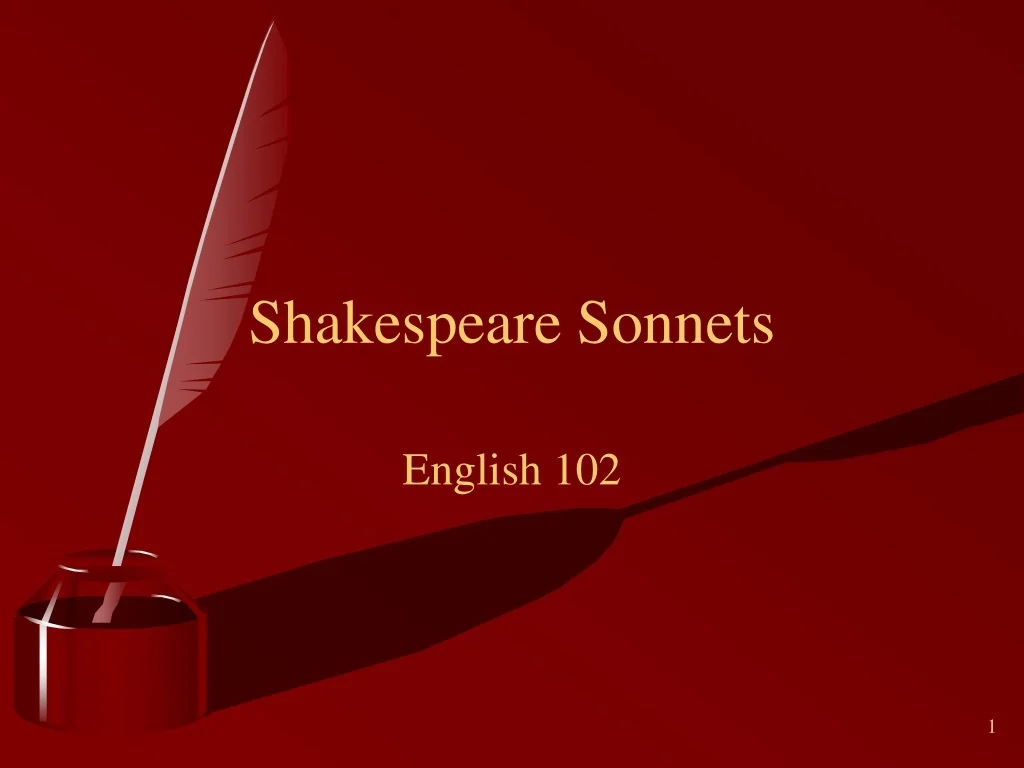 PPT - Shakespeare Sonnets PowerPoint Presentation, free download - ID ...