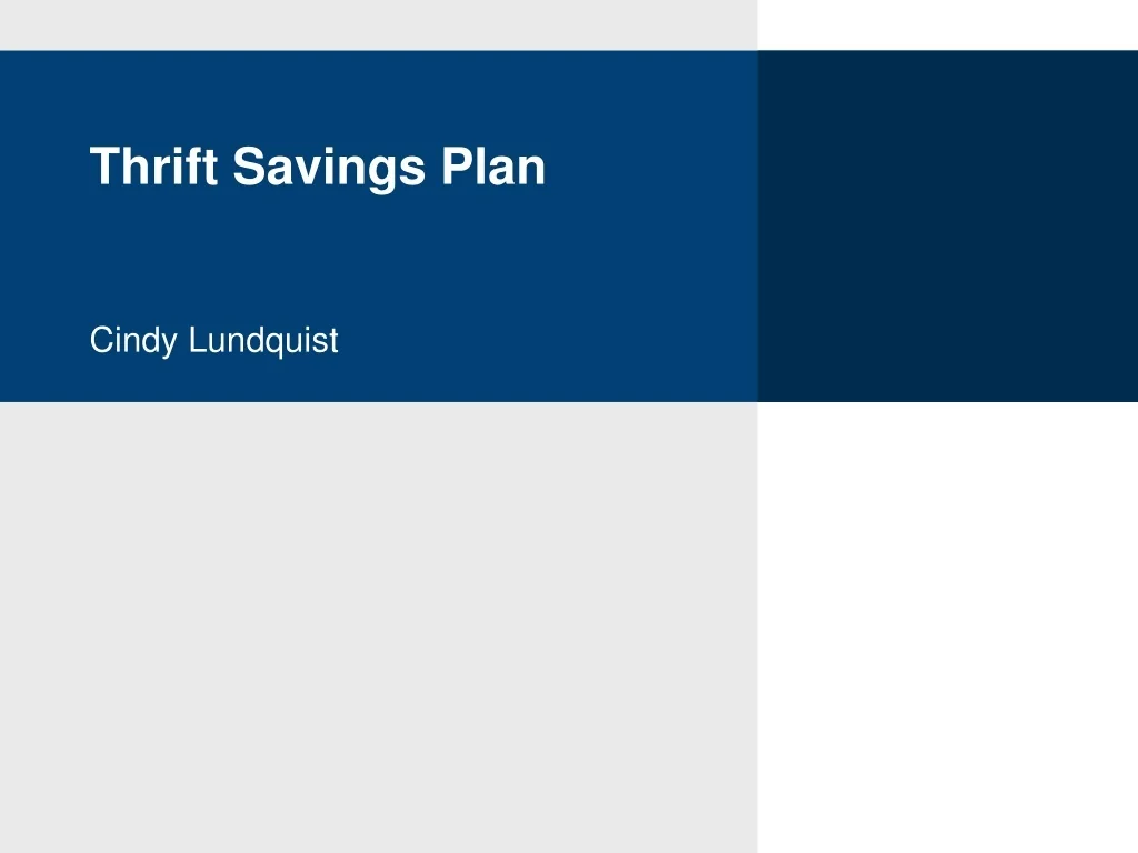 PPT - Thrift Savings Plan PowerPoint Presentation, free download - ID ...