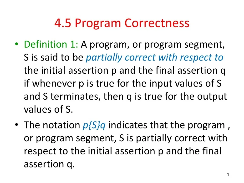 PPT - Program Correctness Verification Guide PowerPoint Presentation ...