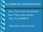 PPT - Algebraic Expressions PowerPoint Presentation, free download - ID ...