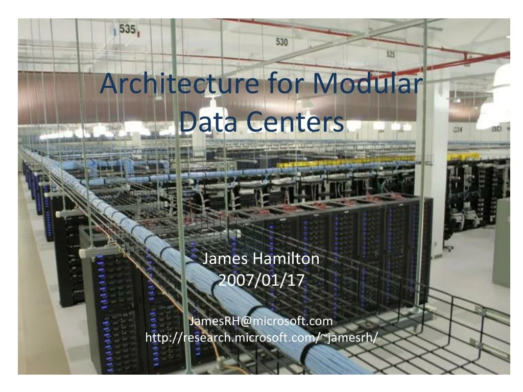 PPT - Modular Data Centers: Architecture for Efficiency and Scalability ...