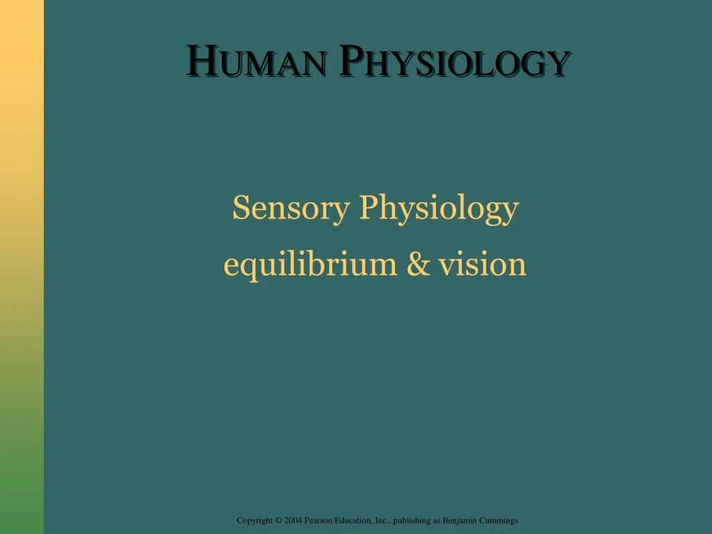 PPT - Equilibrium and Vision Physiology PowerPoint Presentation, free ...