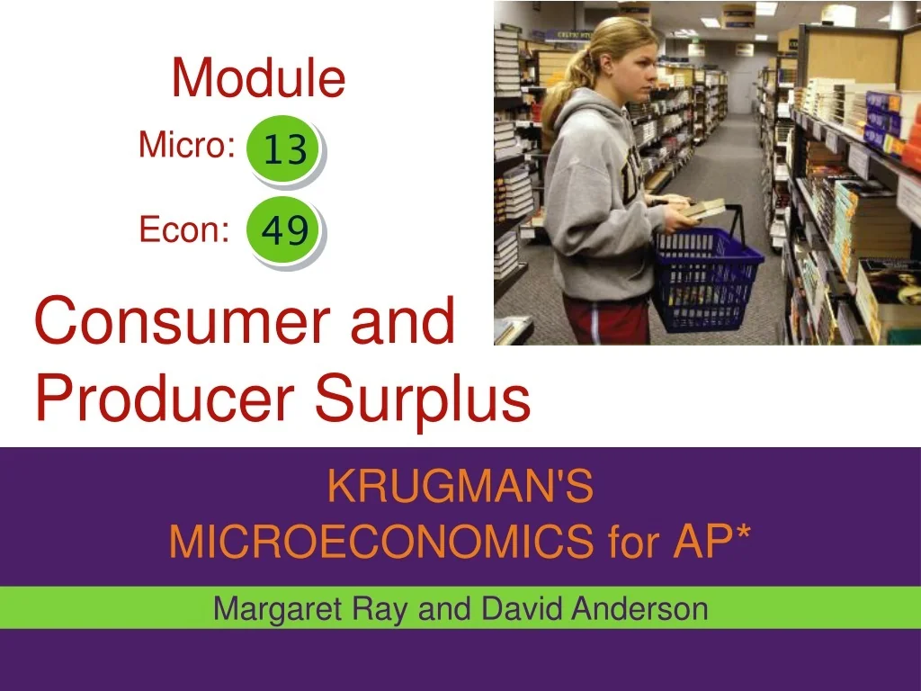 PPT - Consumer and Producer Surplus in Microeconomics PowerPoint ...