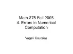 PPT - Lecture 4 - Numerical Errors PowerPoint Presentation, free ...