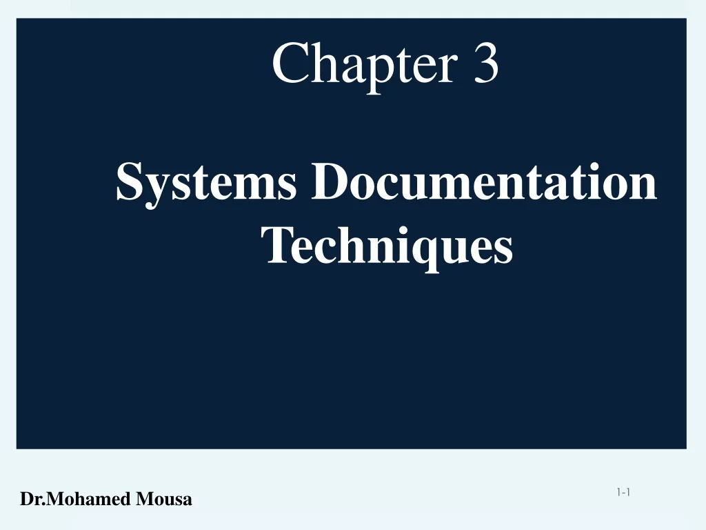PPT - Chapter 3 Systems Documentation Techniques PowerPoint Presentation - ID:9624794