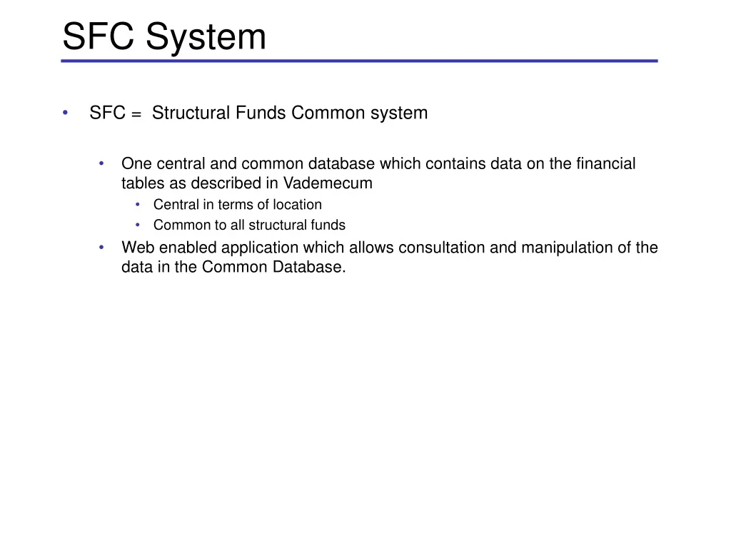 PPT - Structural Funds Common System (SFC) - Central Database for ...
