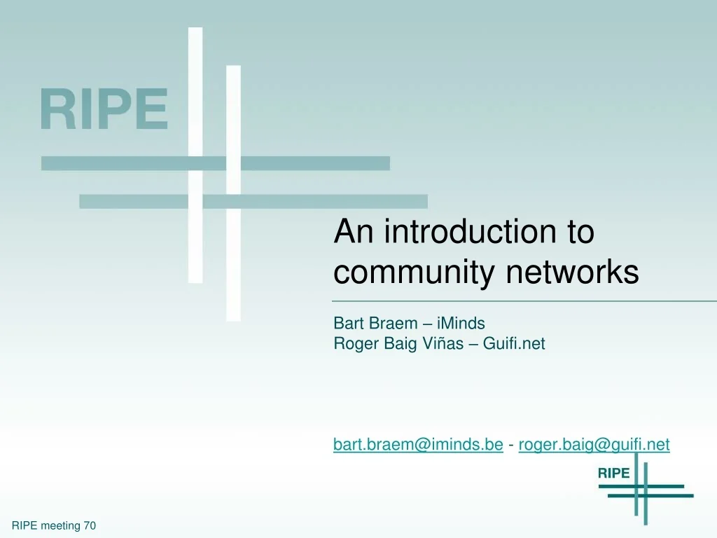 PPT - An introduction to community networks PowerPoint Presentation ...