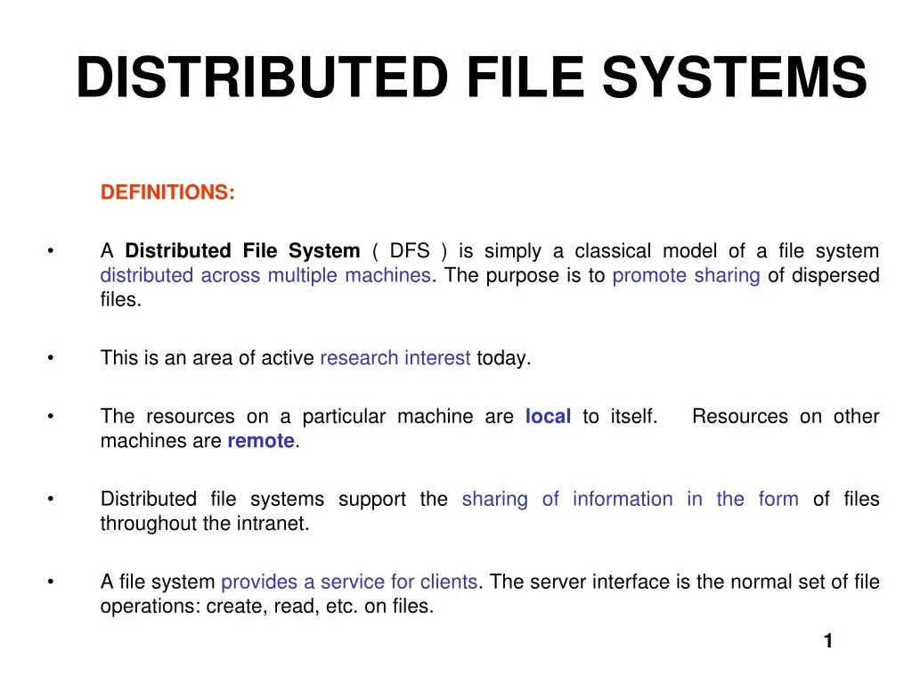 PPT - DISTRIBUTED FILE SYSTEMS PowerPoint Presentation, free download ...