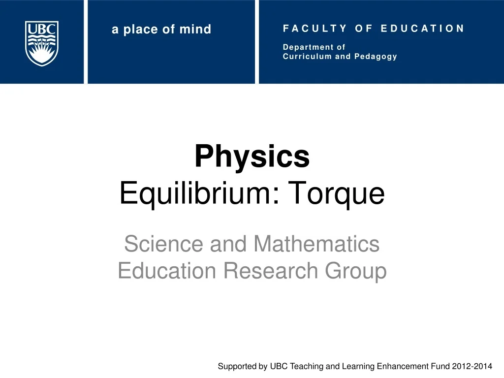 PPT - Torque in Physics: Basics and Applications PowerPoint ...