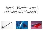PPT - Simple Machines and Mechanical Advantage PowerPoint Presentation ...