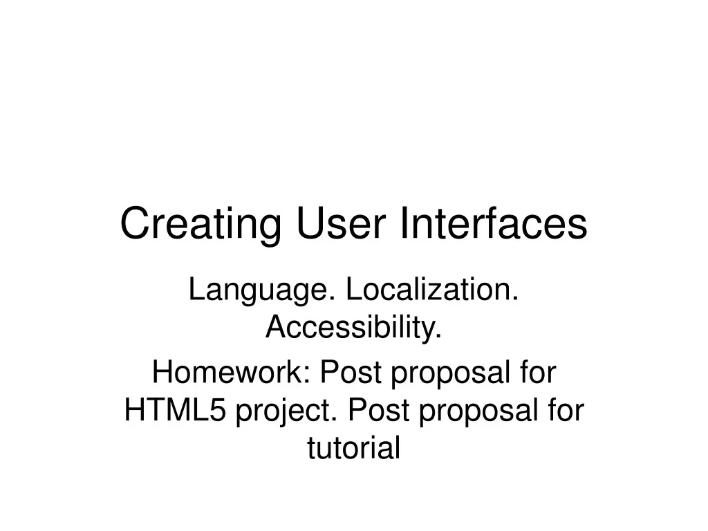 PPT - User Interface Best Practices for HTML5 Projects PowerPoint ...