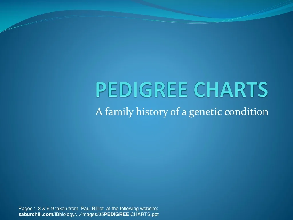 PPT - Pedigree Charts for Studying Genetic Conditions PowerPoint ...