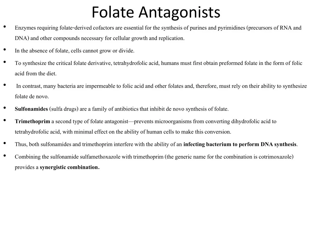 PPT - Understanding Folate Antagonists in Antibacterial Therapy ...