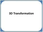 PPT - 3D Geometric Transformation PowerPoint Presentation, free ...