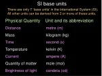 PPT - SI Units PowerPoint Presentation, free download - ID:2137989
