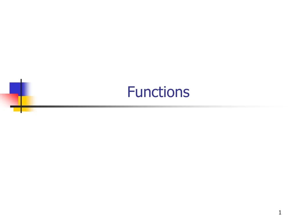 PPT - Introduction to Functions for Program Design PowerPoint ...