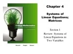 PPT - Systems of Linear Equation and Matrices PowerPoint Presentation ...