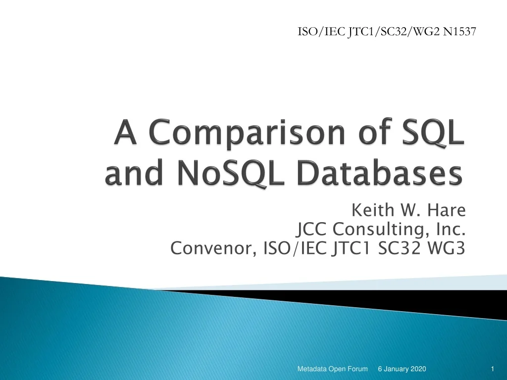 PPT - A Comparison of SQL and NoSQL Databases PowerPoint Presentation ...