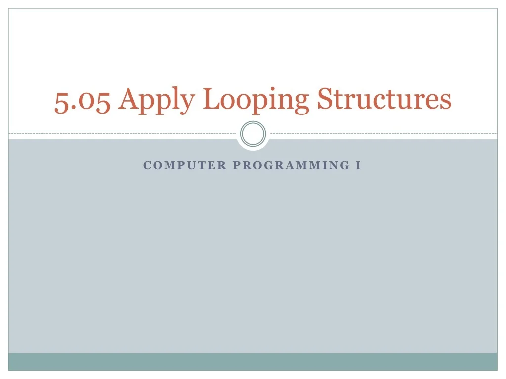 PPT - Looping Structures in Computer Programming | Helpful Guide ...