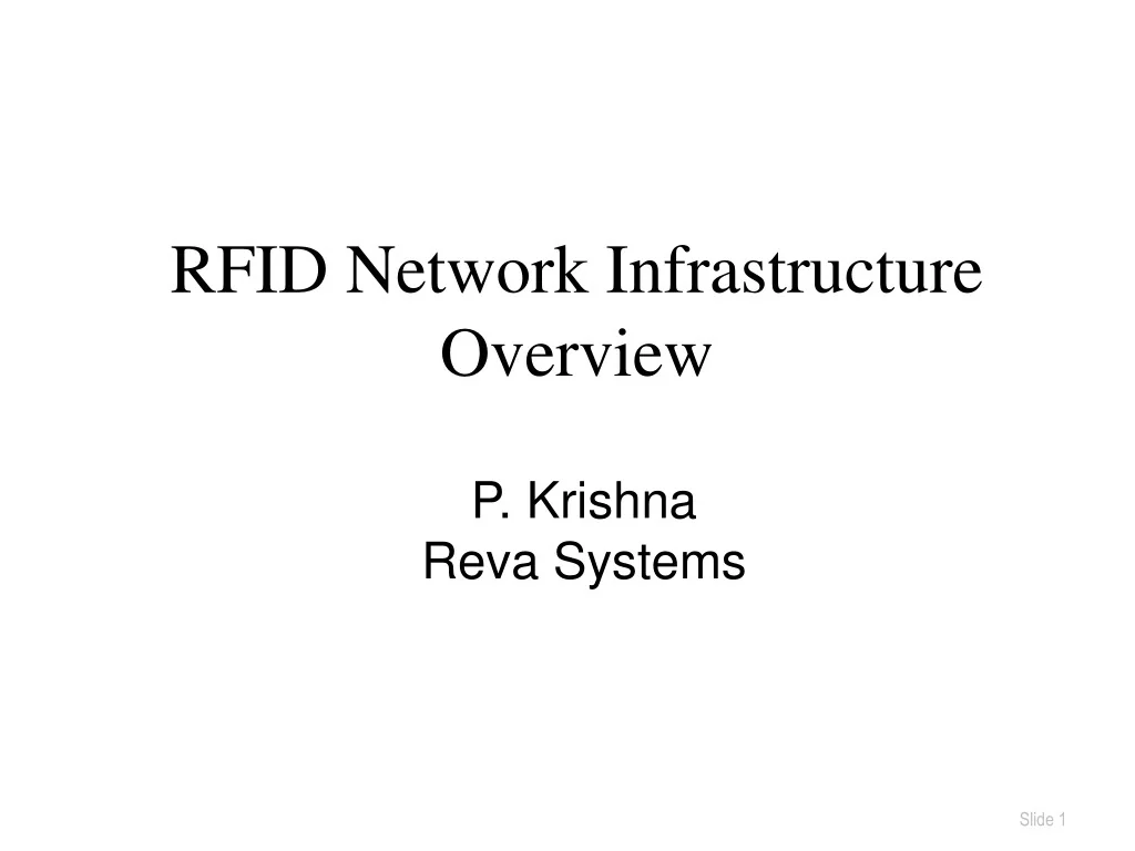 PPT - RFID Network Infrastructure Overview PowerPoint Presentation ...