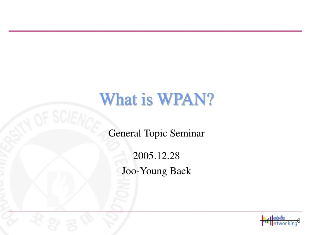 PPT - What is WPAN? PowerPoint Presentation, free download - ID:9641858