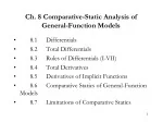 PPT - Chapter 8 COMPARATIVE STATIC ANALYSIS OF GENERAL FUNCTION MODELS ...