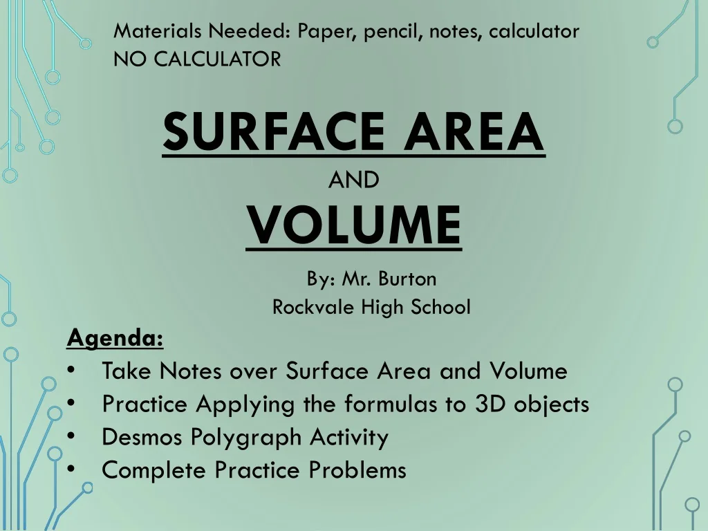 PPT - Mastering Solid Geometry: Surface Area and Volume Study Guide ...