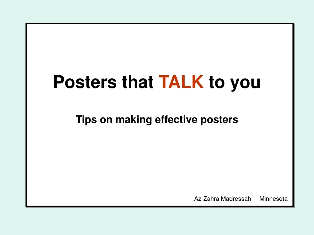 PPT - Making Effective Posters: Tips and Tricks PowerPoint Presentation ...
