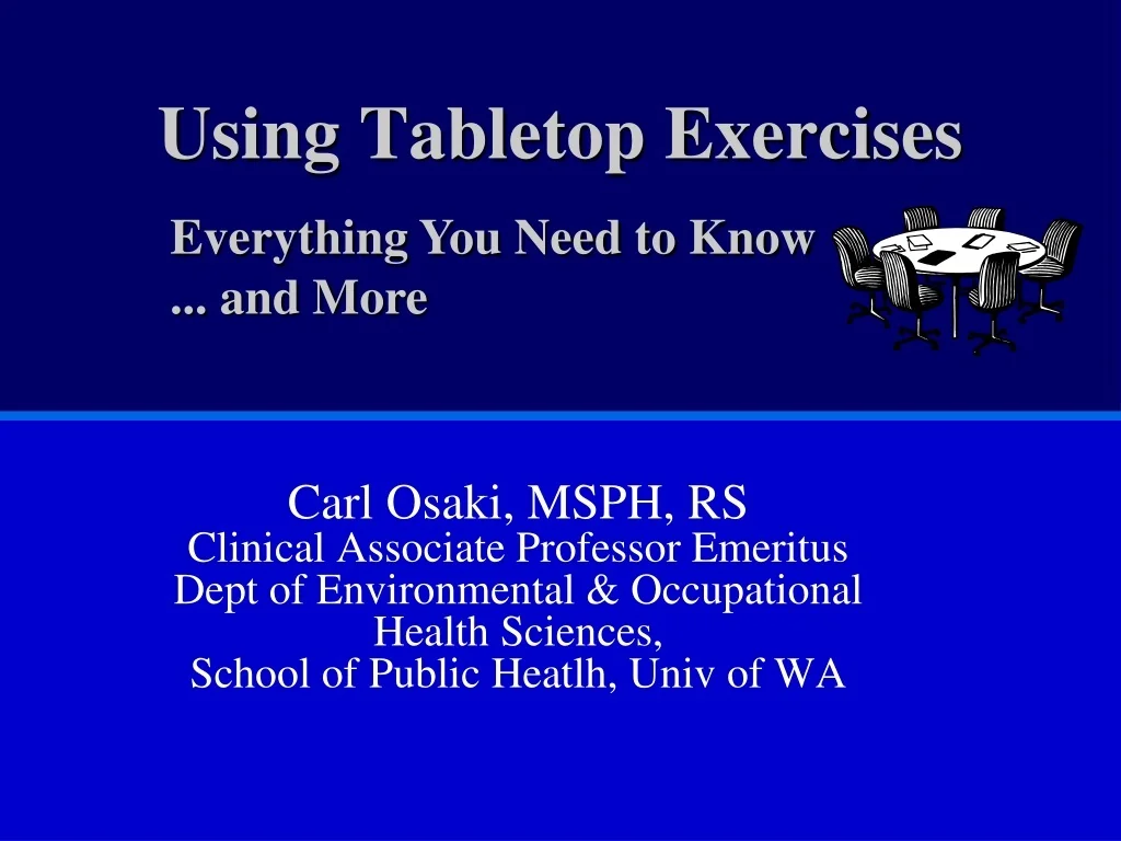 PPT - Mastering Tabletop Exercises for Public Health Readiness ...