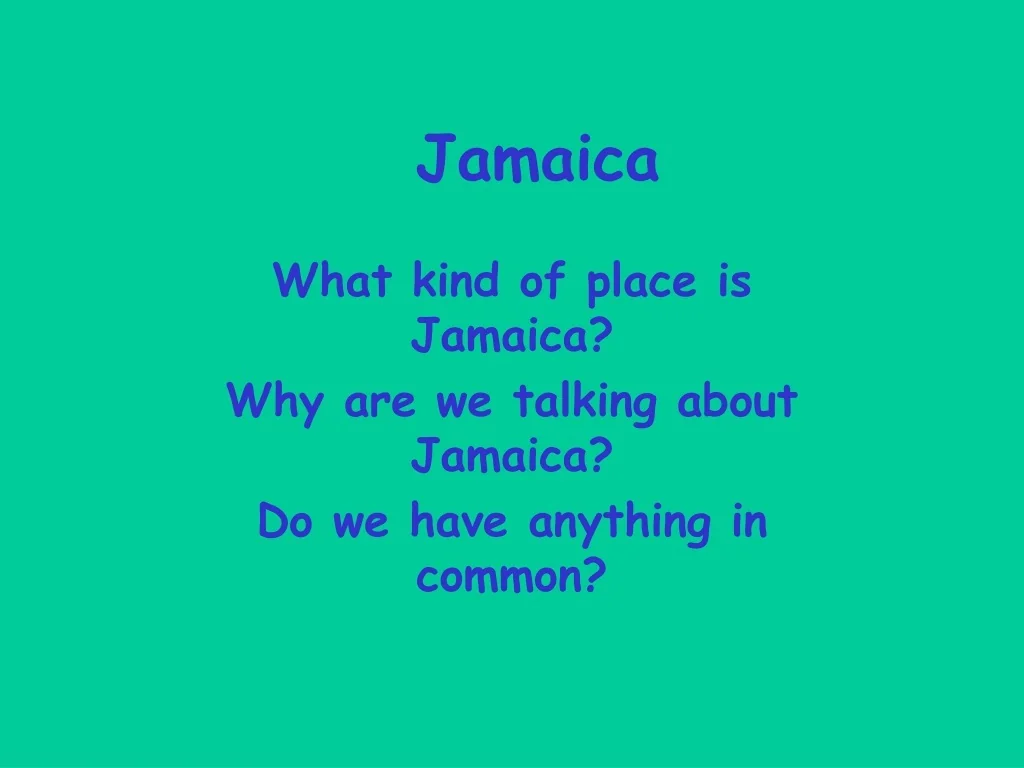 PPT - Jamaica PowerPoint Presentation, free download - ID:9644922