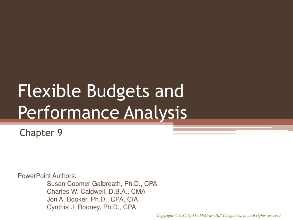 PPT - Flexible Budgets and Performance Analysis PowerPoint Presentation ...