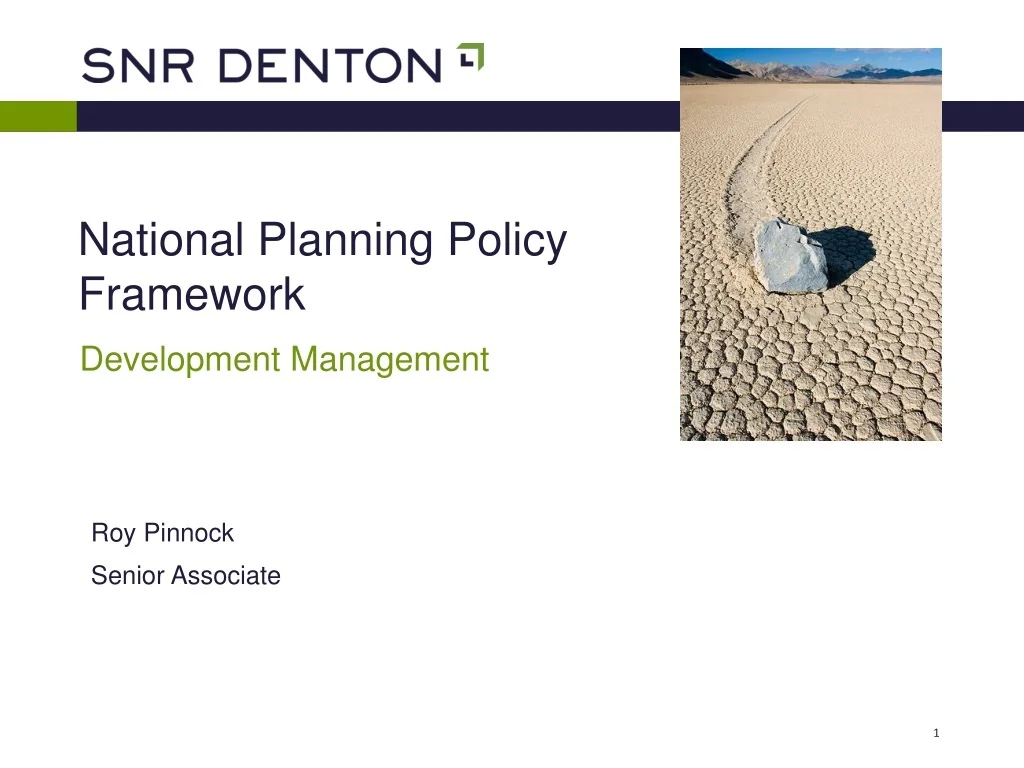 PPT - NPPF Development Management Principles and Legal Framework ...