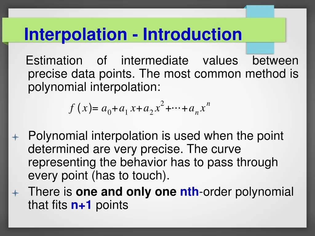 PPT - Interpolation - Introduction PowerPoint Presentation, free ...