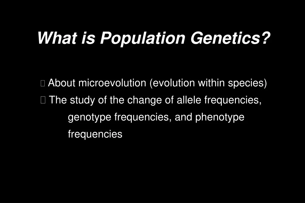 Ppt Population Genetics Factors Molecular Markers And Analytical