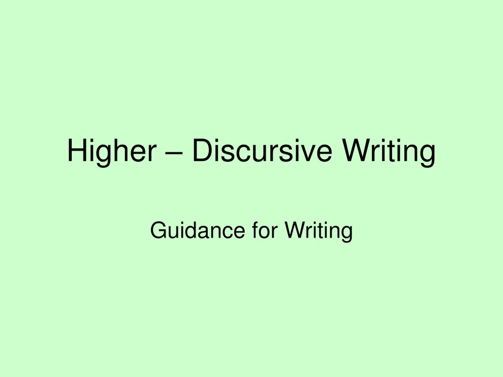 PPT - Mastering Discursive Writing: Techniques and Strategies for ...