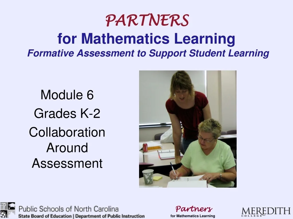 PPT - Engaging Math Partnerships: Formative Assessment for Grades K-2 ...
