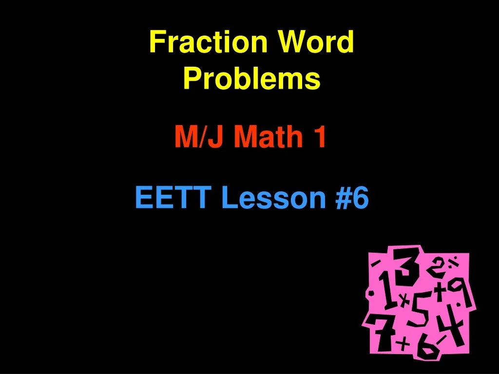 PPT - Fraction Word Problems PowerPoint Presentation, free download ...